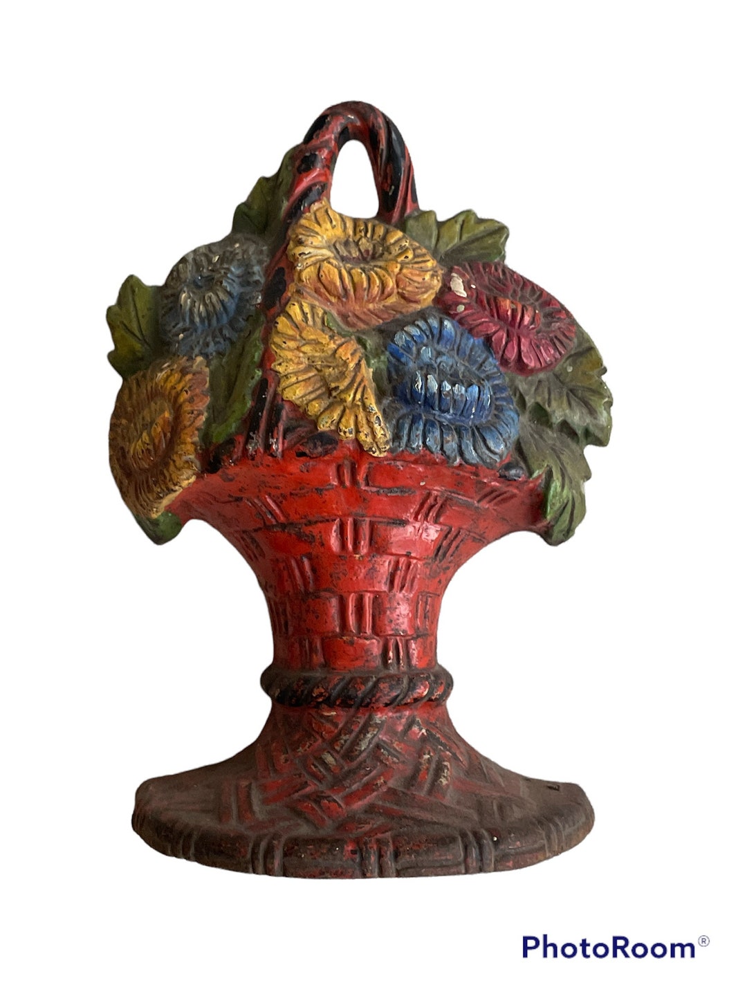 Vintage 1925 Waverly Studio Cast Iron Original Paint Floral Flower ...