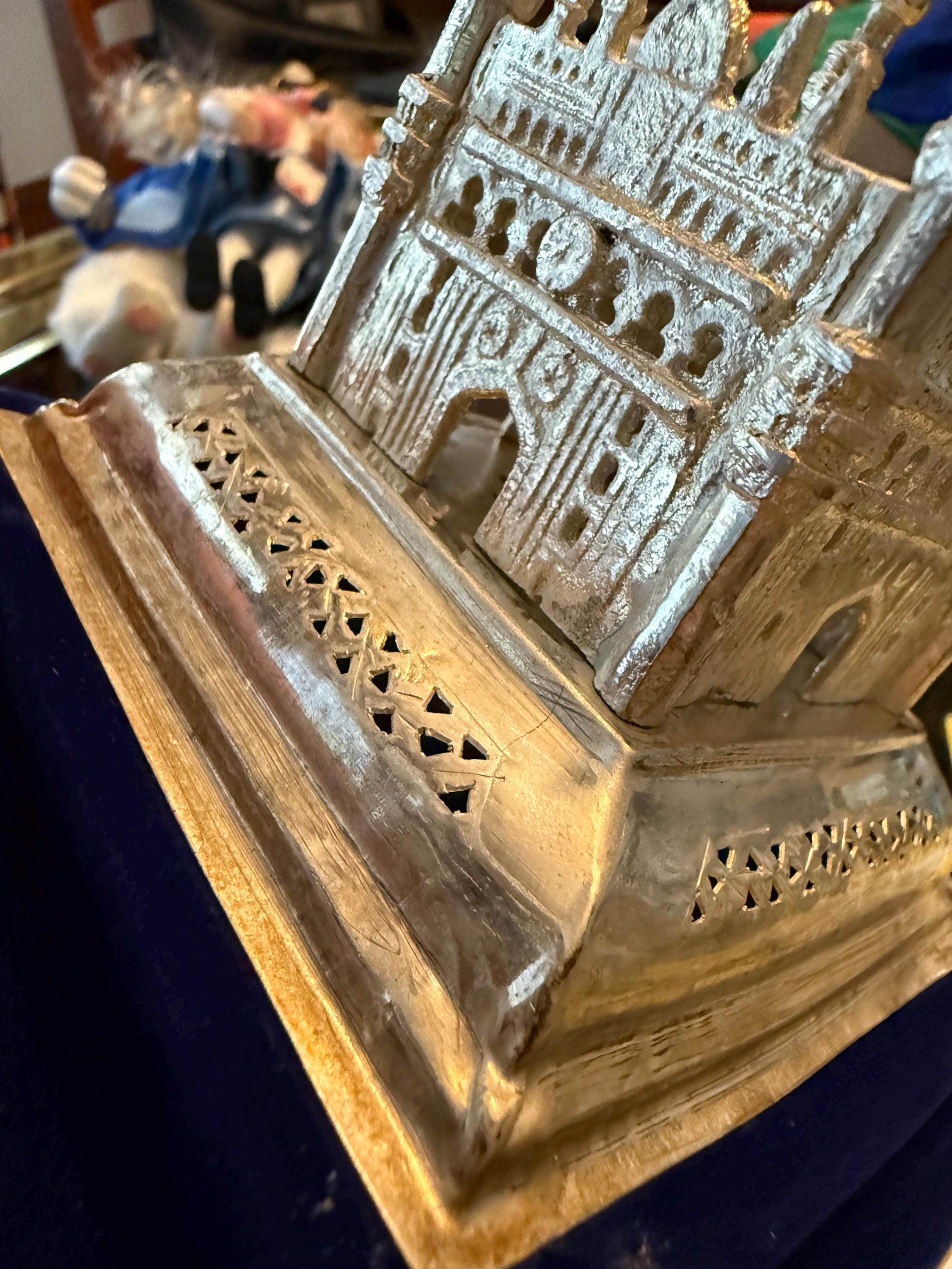 Vintage 90’s India Metal Silver Tin Souvenir Building Landmark Temple ...