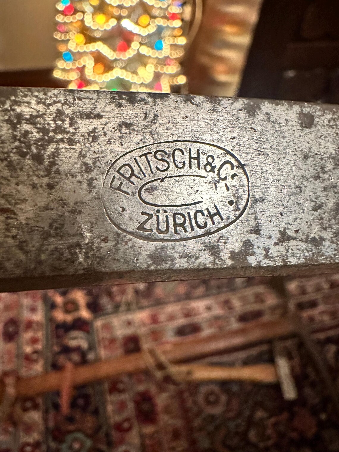 Vintage 50’s Fritsch Marked Wood Shaft Steel Axe Head Wrist Leash 35x12 ...