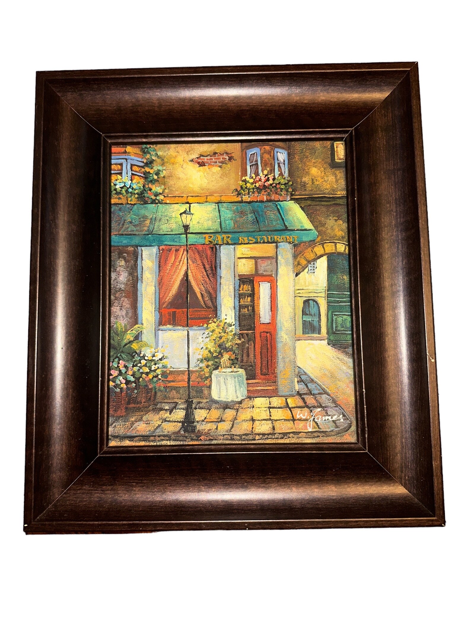 Vintage 90’s W. James European Parisian Paris Bar Restaurant Cafe ...