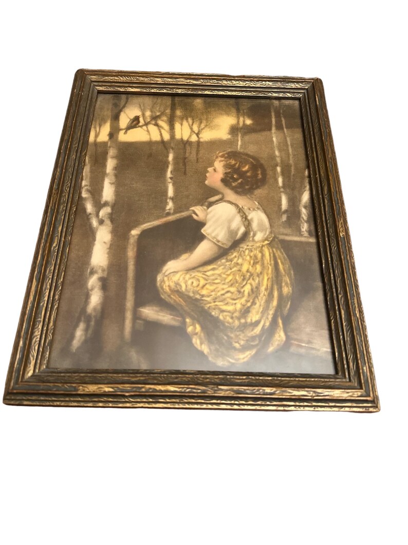 Vintage 1920s John Drescher Co New York Spring Song Girl Bird ...