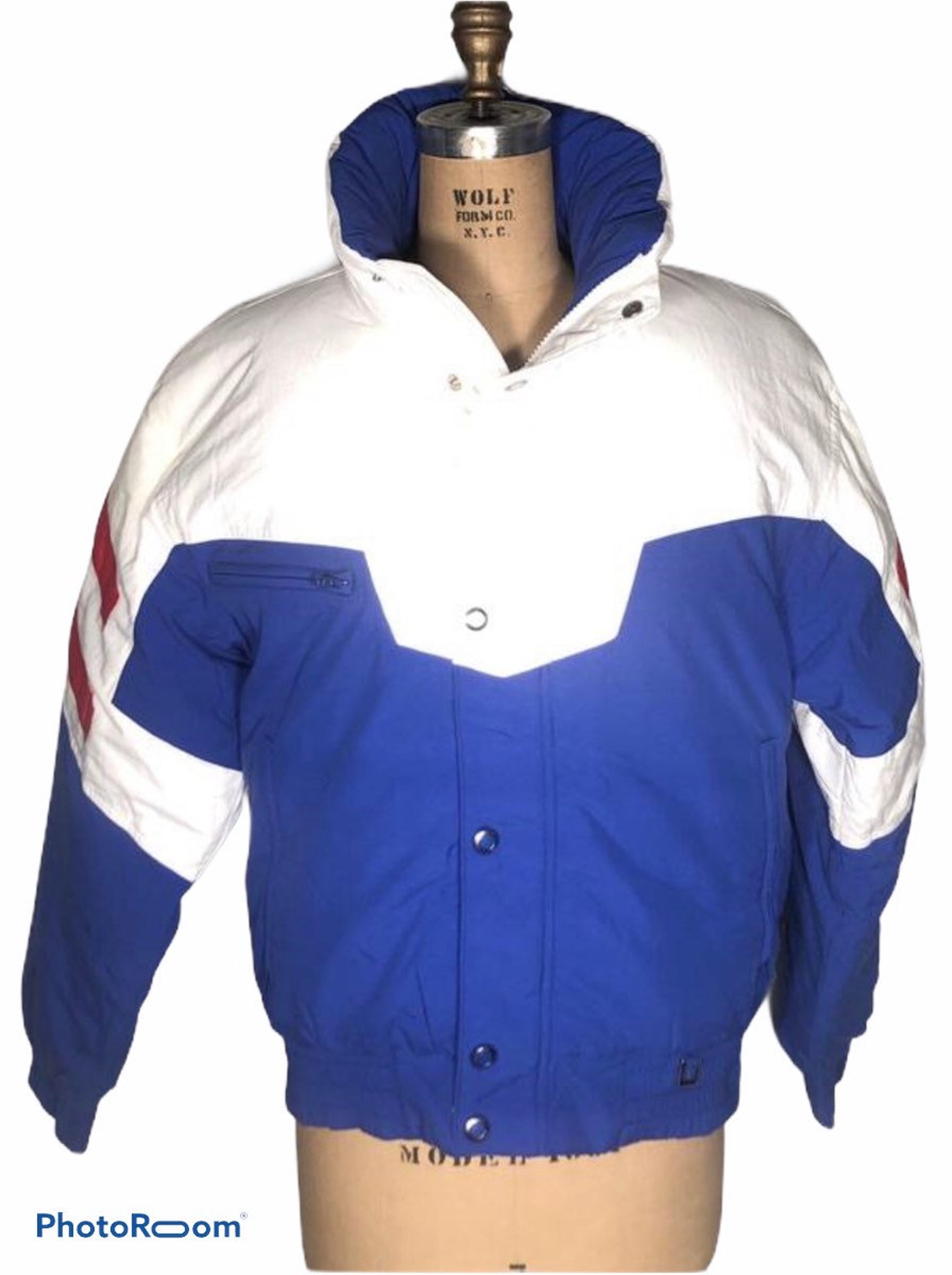 Vintage 80's Totally Rad Profile Down Feather Ski Winter Jacket Front ...