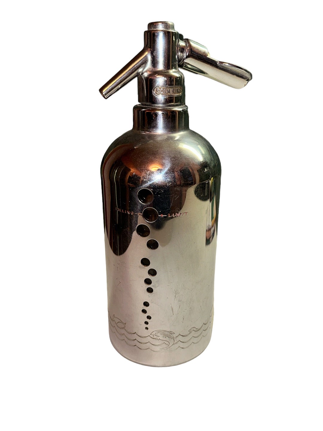 Vintage 1930’s Walter Kidde Co 12” Soda King Seltzer Chrone Art Deco ...