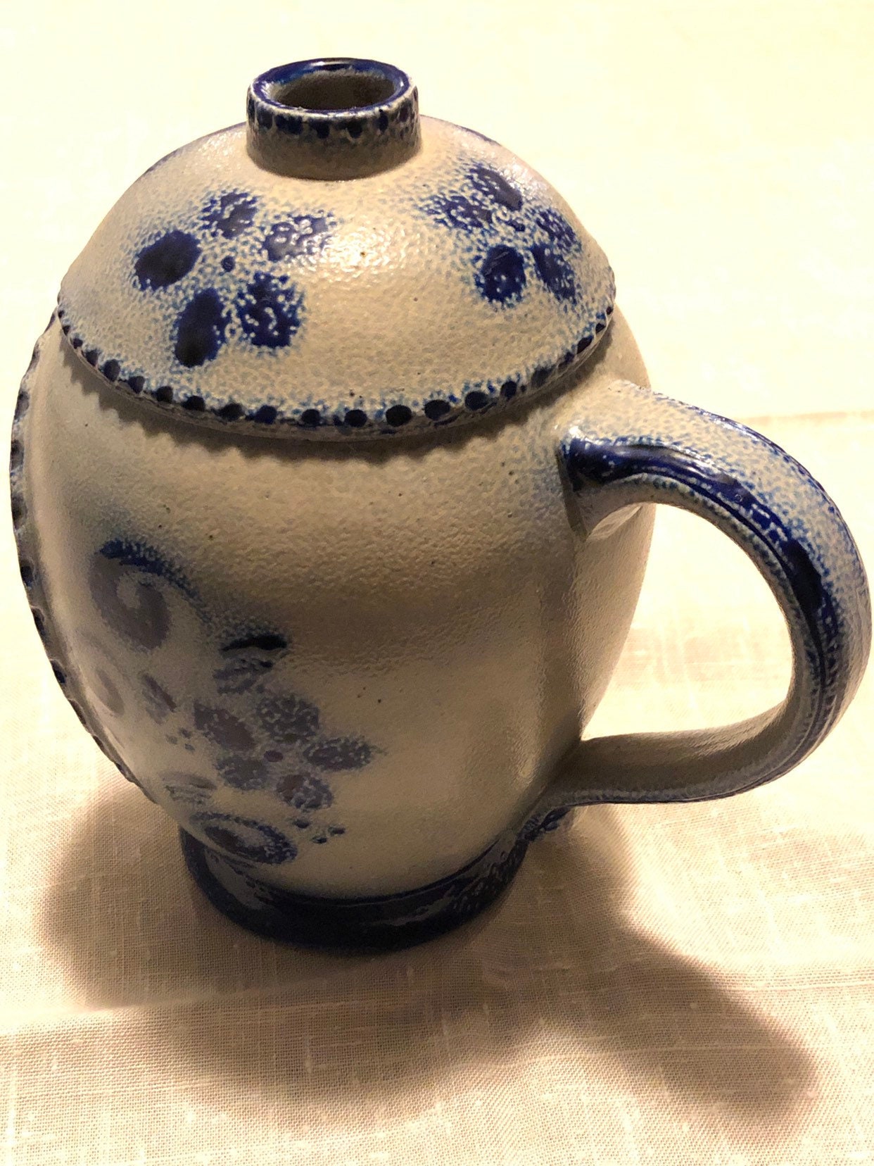 Vintage 70's Reinh Merkelbach Art Pottery Blue Cream | Etsy