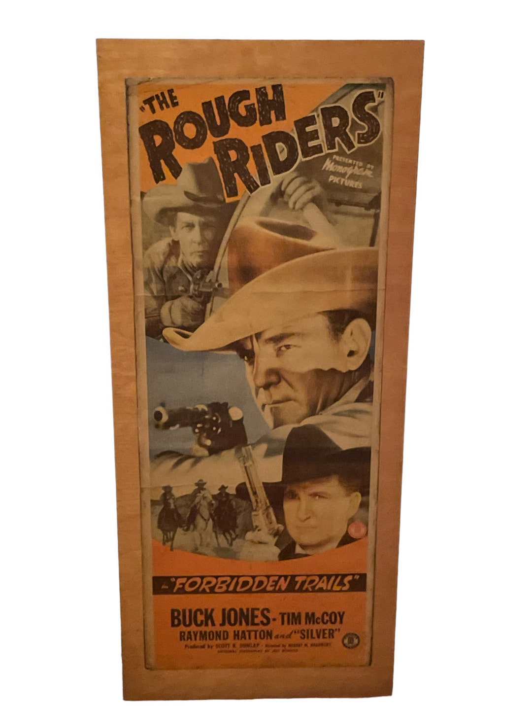 Vintage 1942 Rough Riders Forbidden Trails Monogram Pictures Original ...