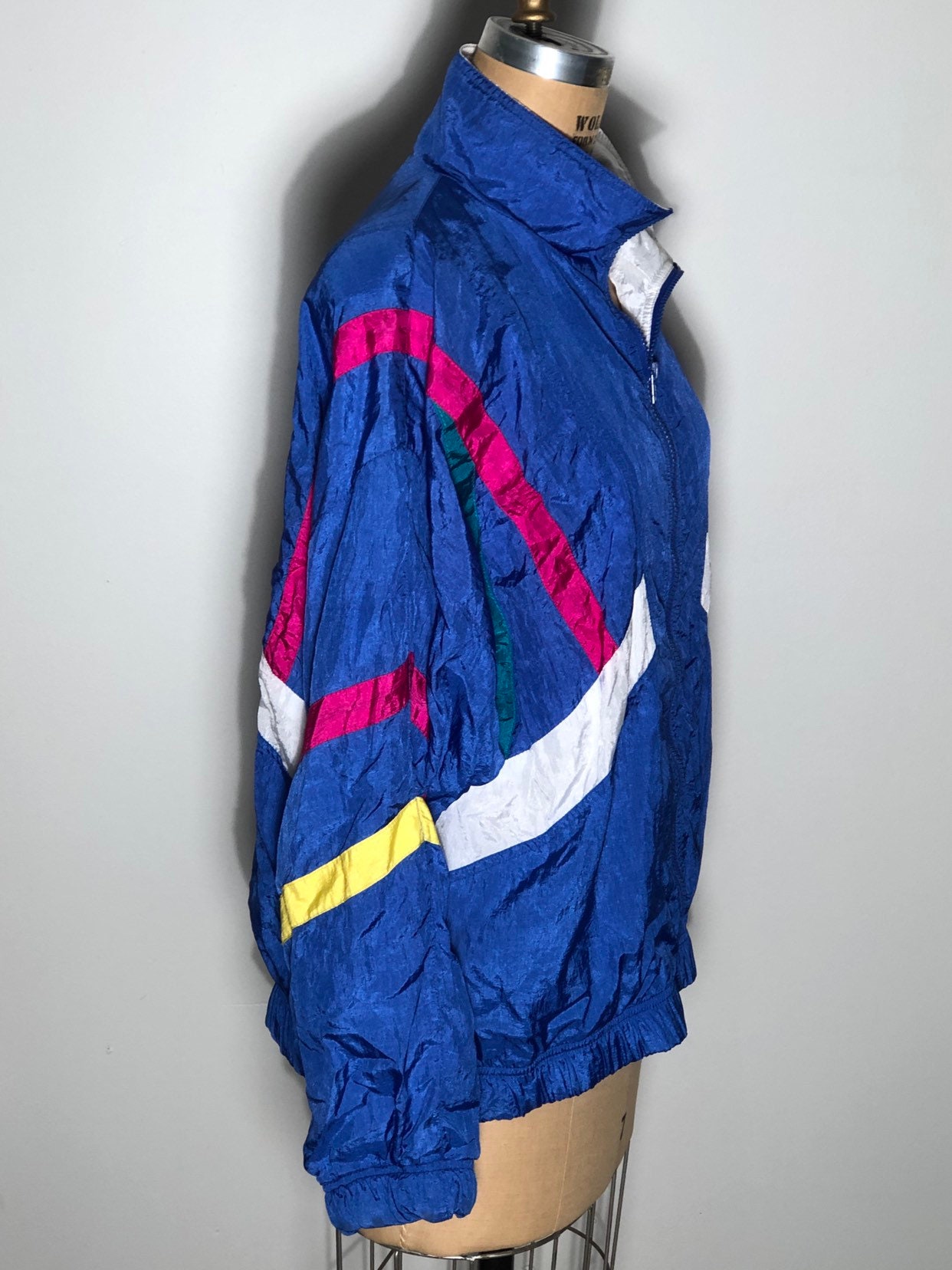 Vintage 80s Coastal Images Electric Blue Full Zip Jacket | Etsy