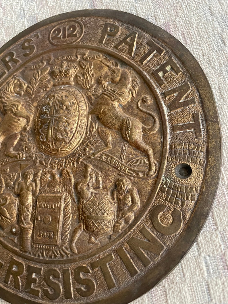 Vintage 1800’s Milner’s Patent Fire Resist Inc Victorian Coat of Arms ...