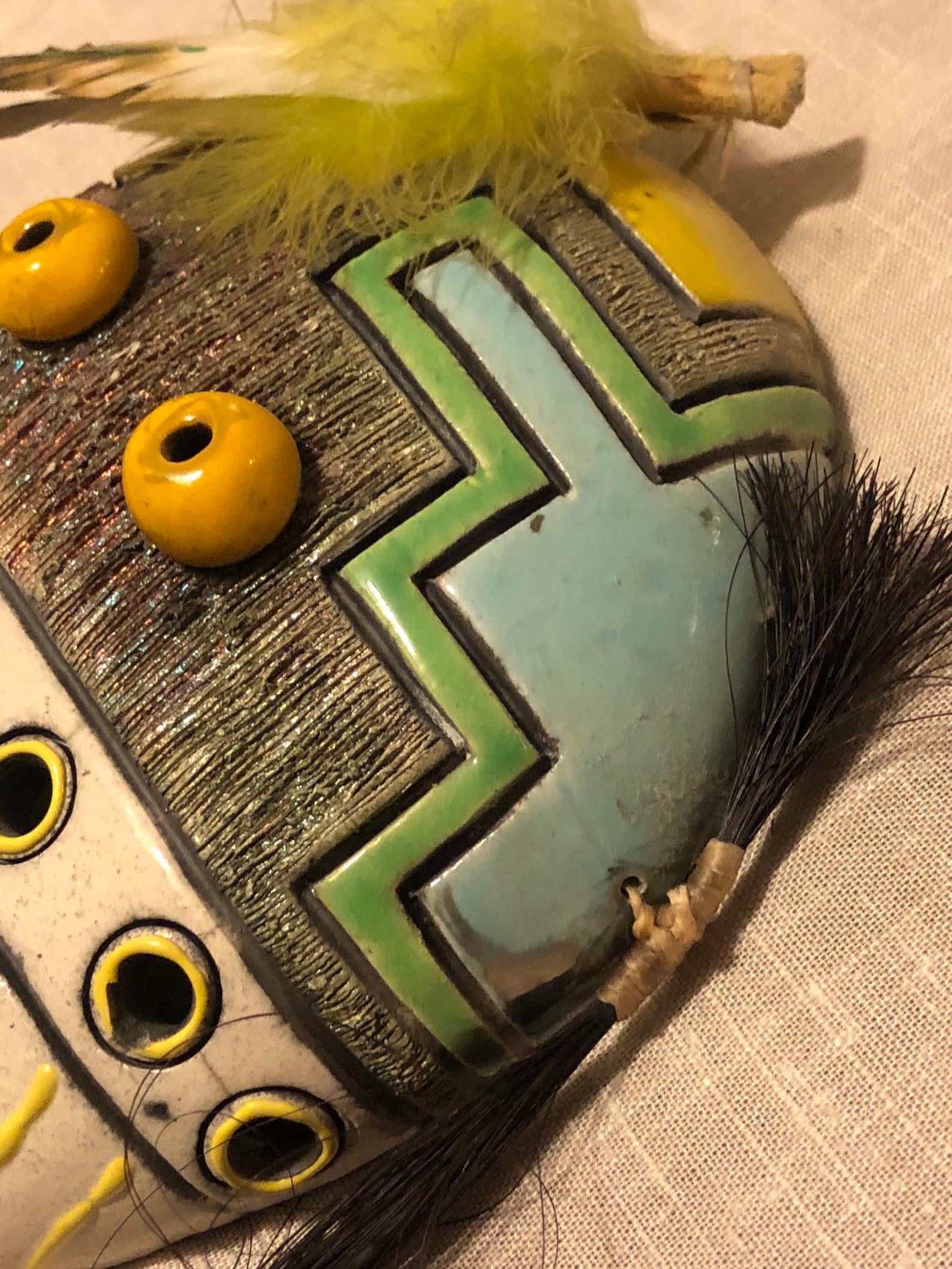 Vintage 1991 Austin REAL RIDER Pawnee Sioux Native American Raku Clay ...