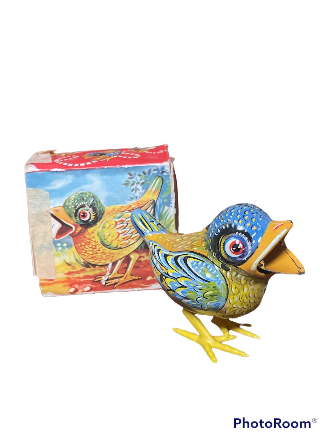 Vintage 40’s Kohler Germany Wind up Tin Litho Baby Blue Bird Chick ...