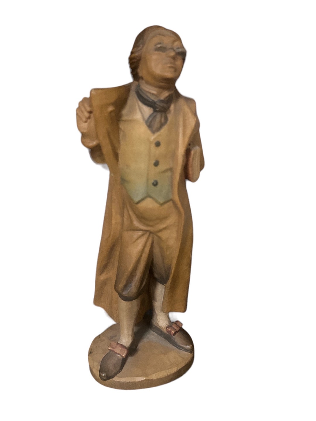 Vintage 60’s Jobin Wood Carved ANRI Style Colonial Scholar Teacher Ben ...