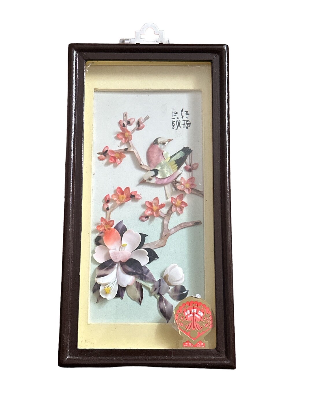 Vintage 60’s Pearl Brand Dalian China 3D Carved Shell Pearlized Diorama ...