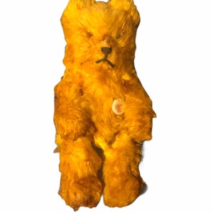 Vintage 30’s PETZ Germany Wire Jointed Glass Eye 5” Golden Mohair Teddy ...