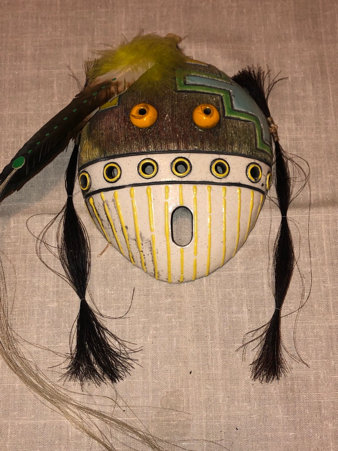 Vintage 1991 Austin REAL RIDER Pawnee Sioux Native American Raku Clay ...