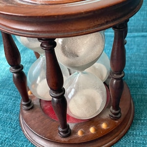 Vintage 50’s 16th Century Reproduction Mahogany Glass Sand Triple Three ...