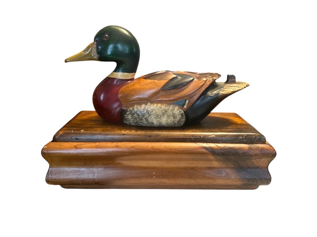 Vintage 1981 Leo Koppy American Folk Art 12x9x5 Hand Carved Wood ...