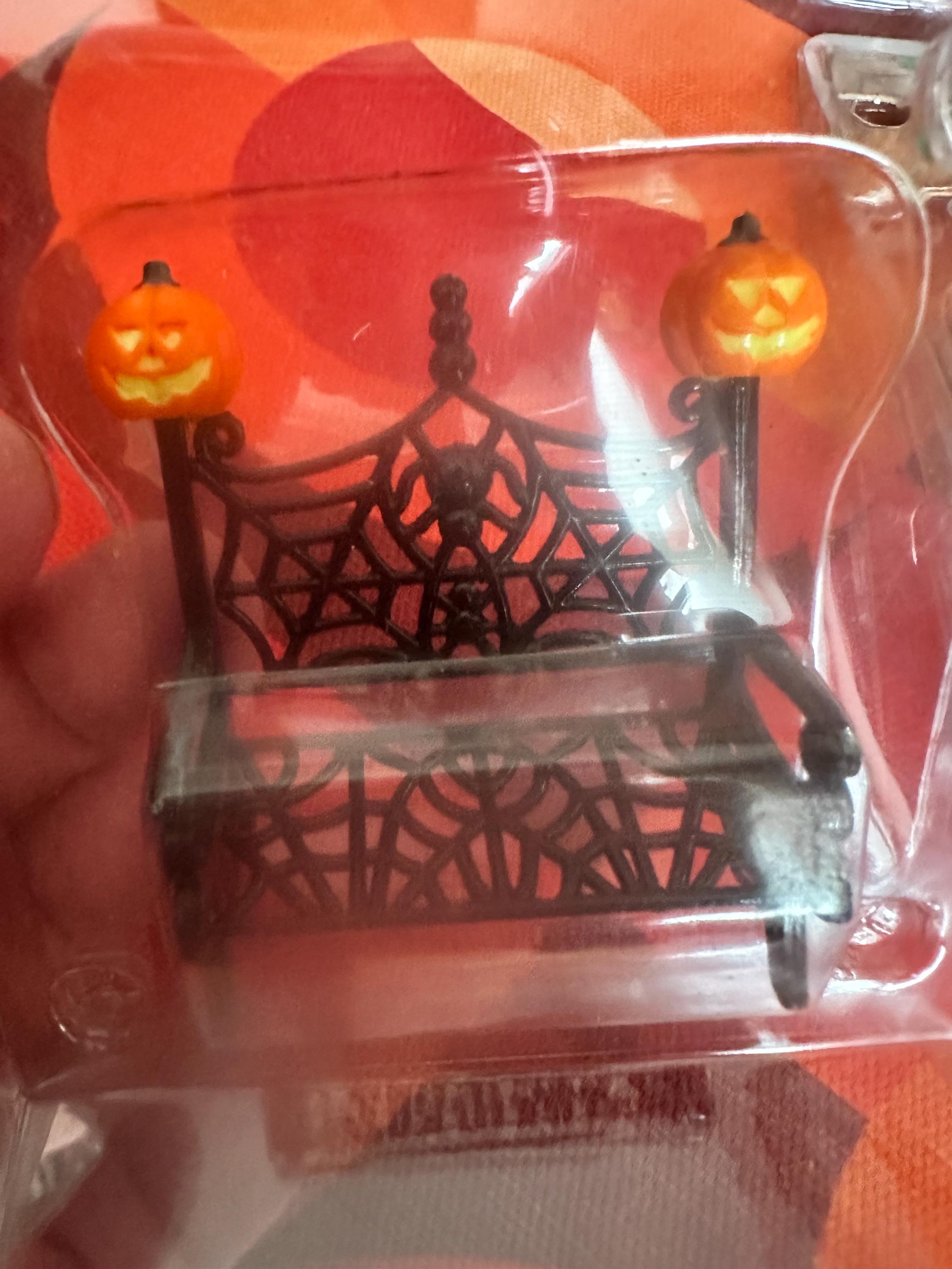 Vintage Lemax Spooky Town Halloween Spiderweb Jack-o-lantern Miniature ...