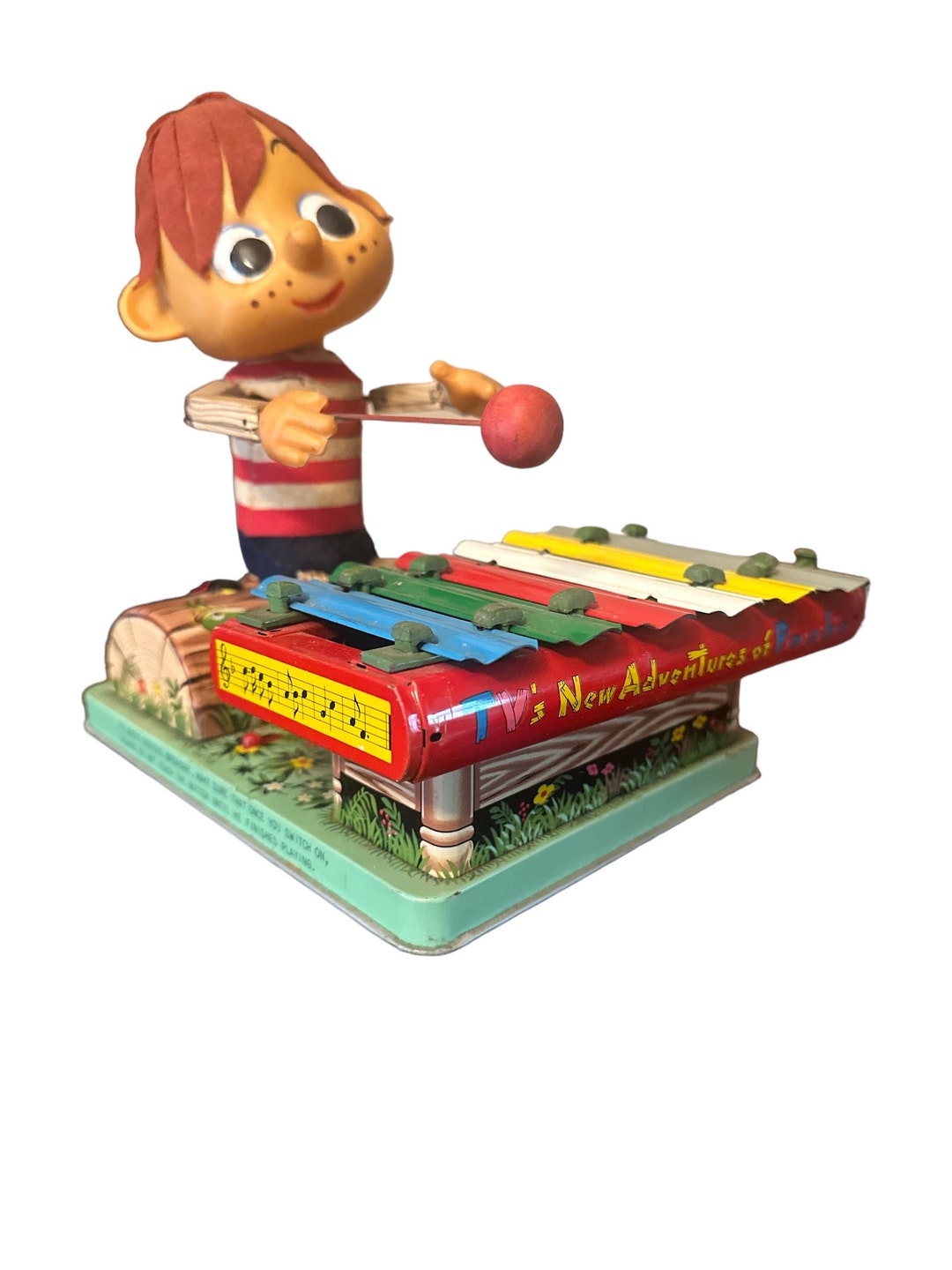 Vintage 1962 Rosko Tin Litho Tvs New Adventure of Pinocchio Xylophone ...