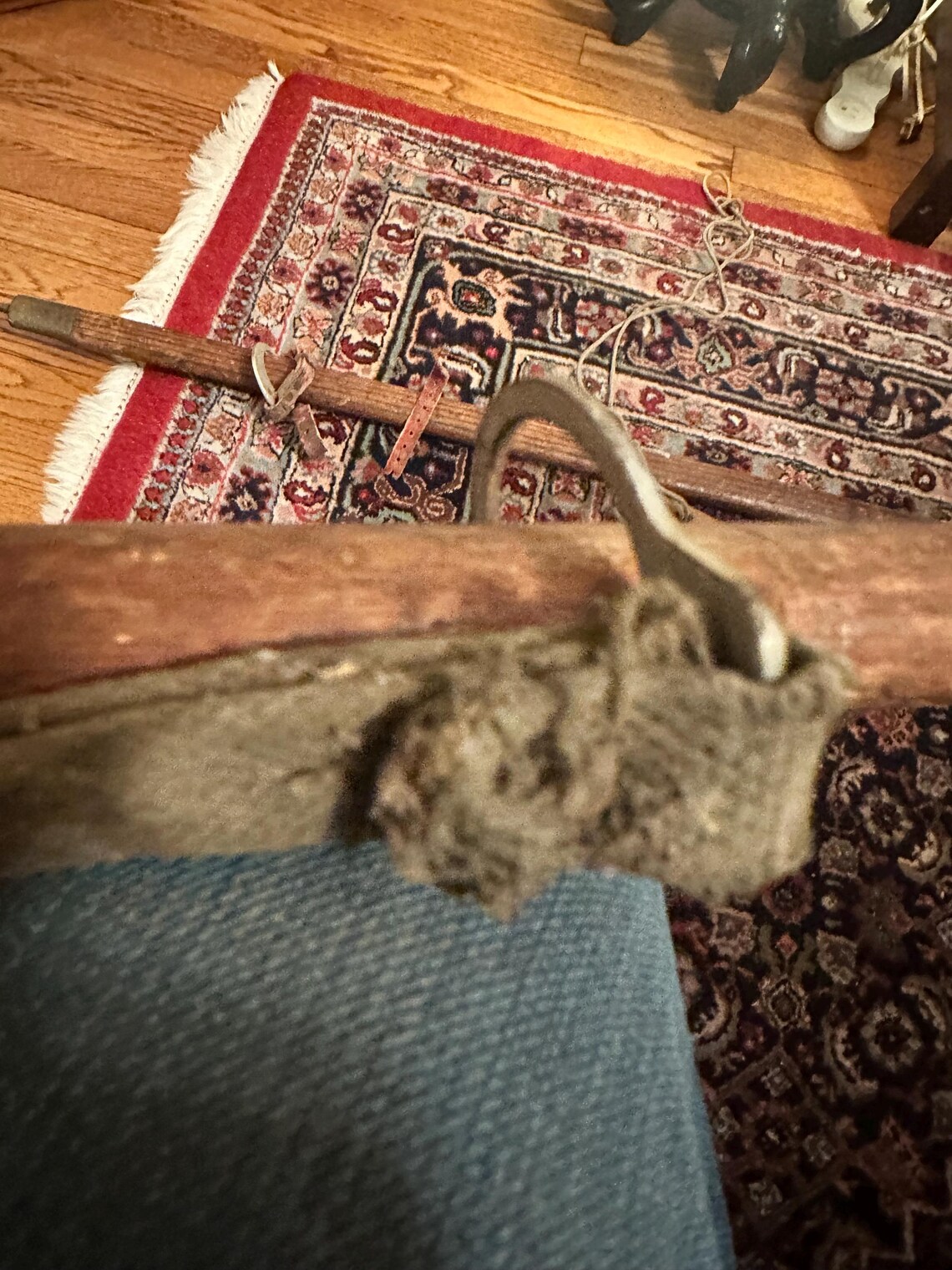 Vintage 50’s Fritsch Marked Wood Shaft Steel Axe Head Wrist Leash 35x12 ...