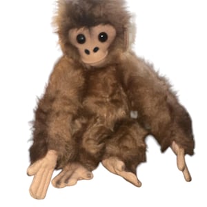 Vintage 80’s Kamar Made by Hand Soft Brown Monkey Stuffed Plush Animal ...