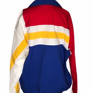Vintage 80's Profile Totally Rad Multi Color Block Full Zip Lightweight ...