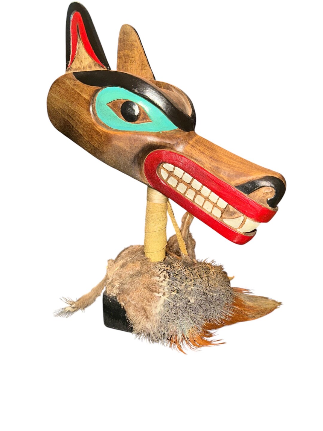 Vintage 90’s Hopi Indian Native American Handmade Carved Painted Wood ...