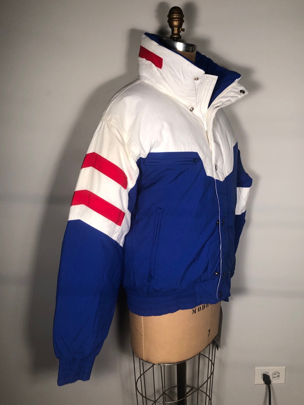 Vintage 80's Totally Rad Profile Down Feather Ski Winter Jacket Front ...