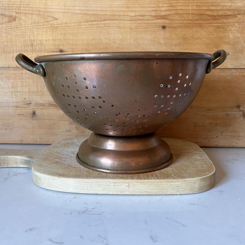 Copper Colander - Etsy