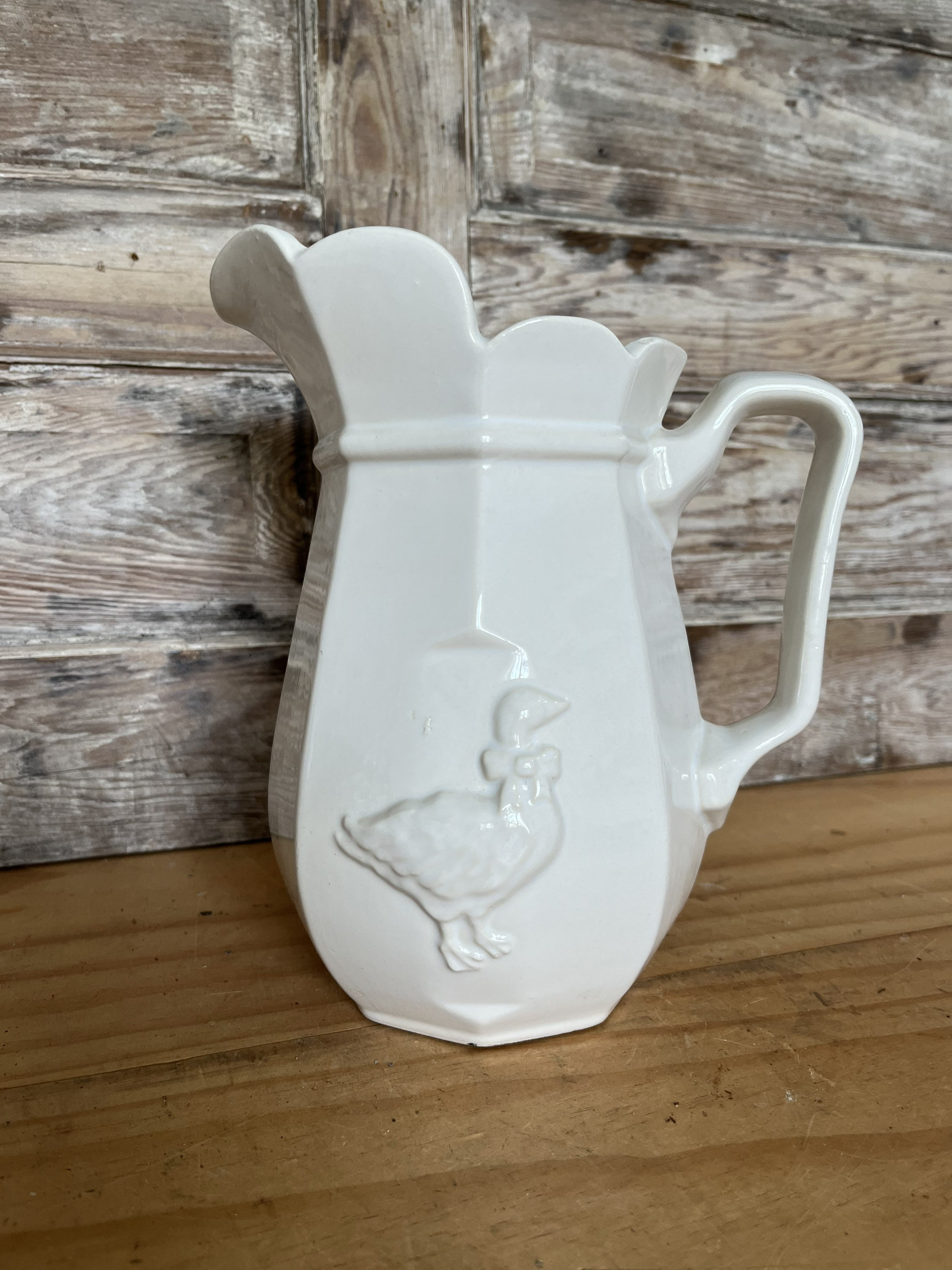 White Mccoy Pitcher Duck or Goose Pottery - Etsy