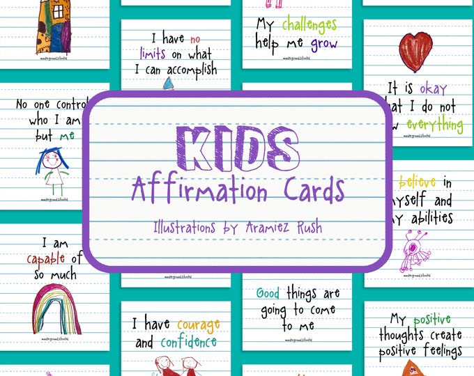 Kids Affirmation Cards 36 Total - Etsy