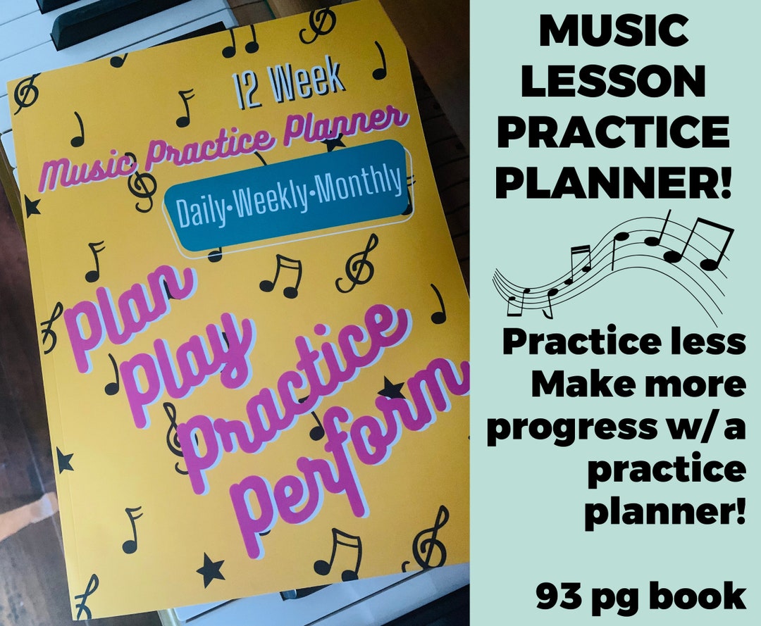 Music Practice PLANNER Book Music Lessons Practice Journal - Etsy