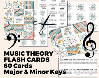 Music Theory Flash Cards - Etsy