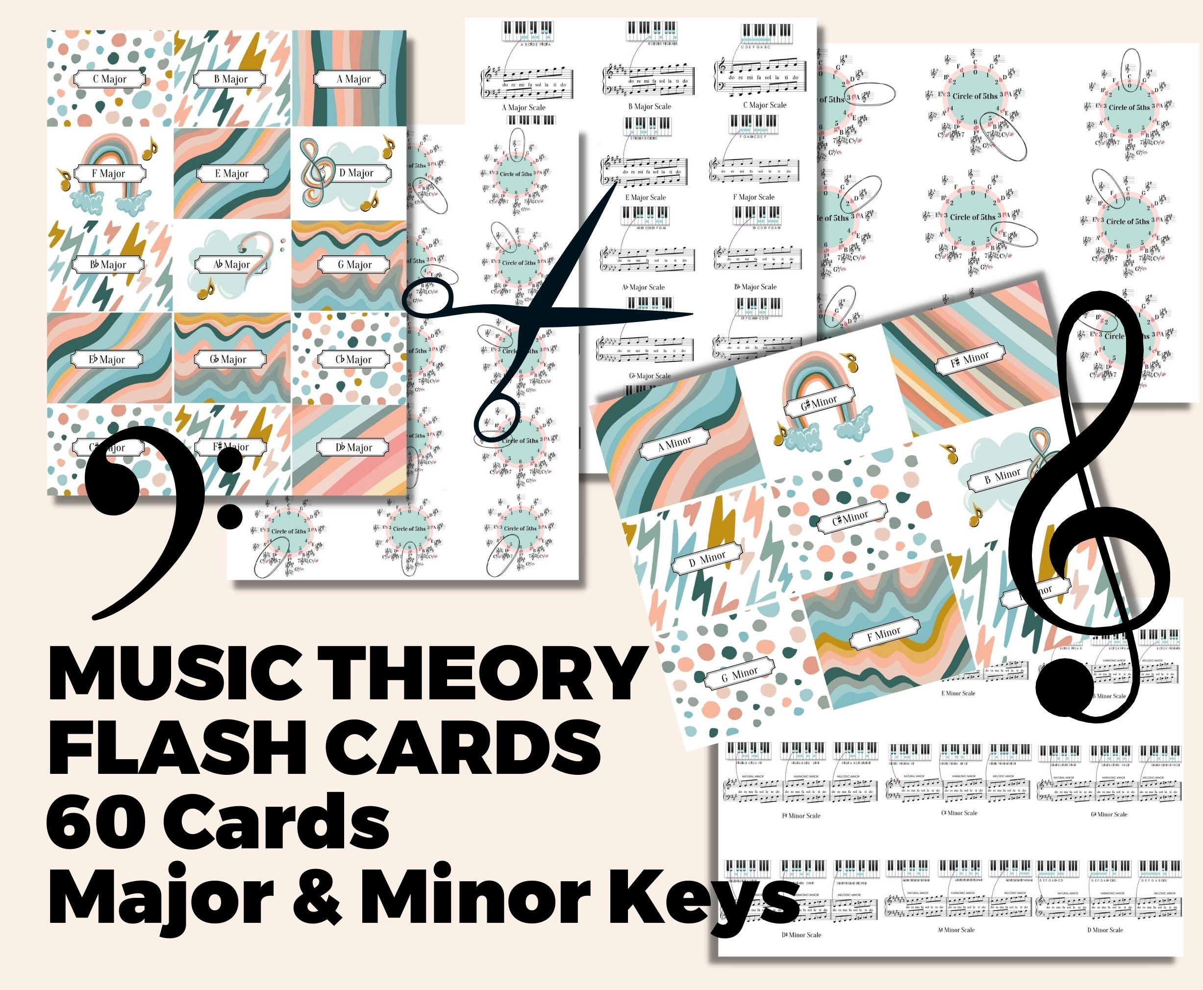 Music Theory FLASH CARDS Printable Music Teachers Music - Etsy