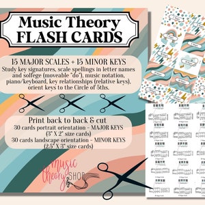Music Theory FLASH CARDS, Printable, Music Teachers, Music Students ...