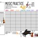 PRACTICE CHARTS, Music Practice Tracker, Music Lessons, Music Progress ...