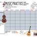 PRACTICE CHARTS, Music Practice Tracker, Music Lessons, Music Progress ...