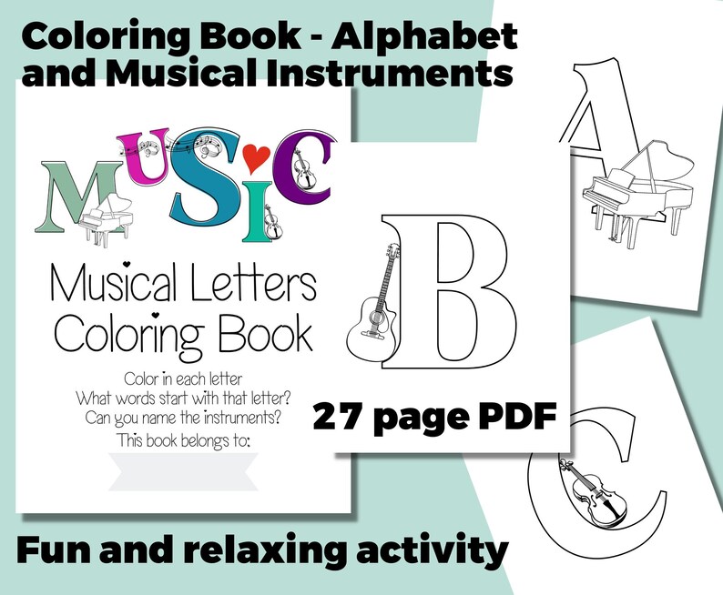 Music Class STUDENT ACTIVITY, Welcome Pages, Coloring Book, Music ...
