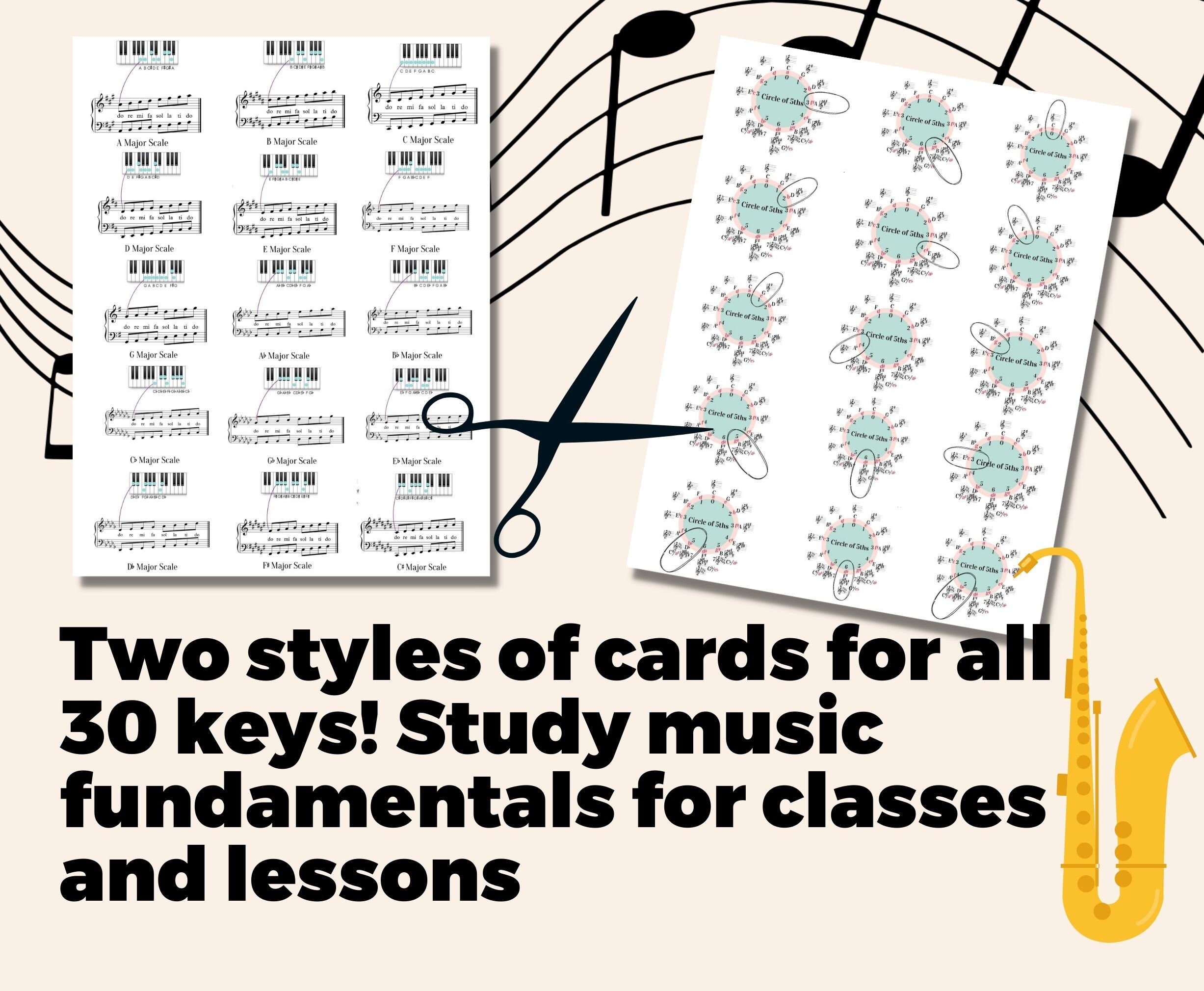 Music Theory FLASH CARDS, Printable, Music Teachers, Music Students ...