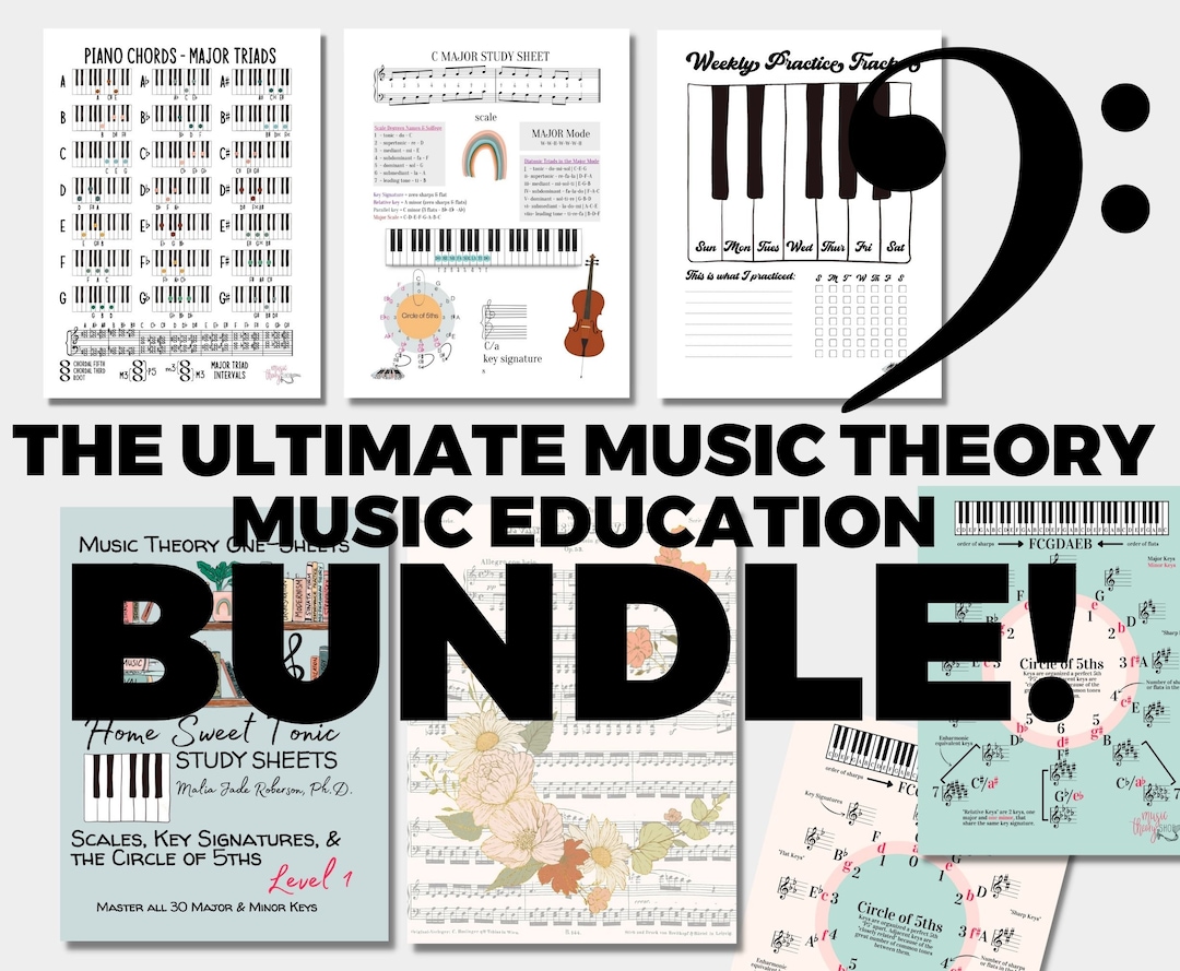 Huge MUSIC THEORY BUNDLE, Ultimate Music Student Tools, Music ...