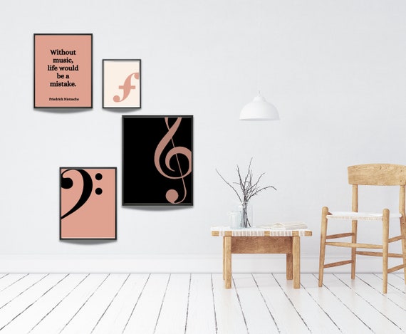 Music Boho ART PRINTS Set of 9 Wall Decor Bundle Musical | Etsy