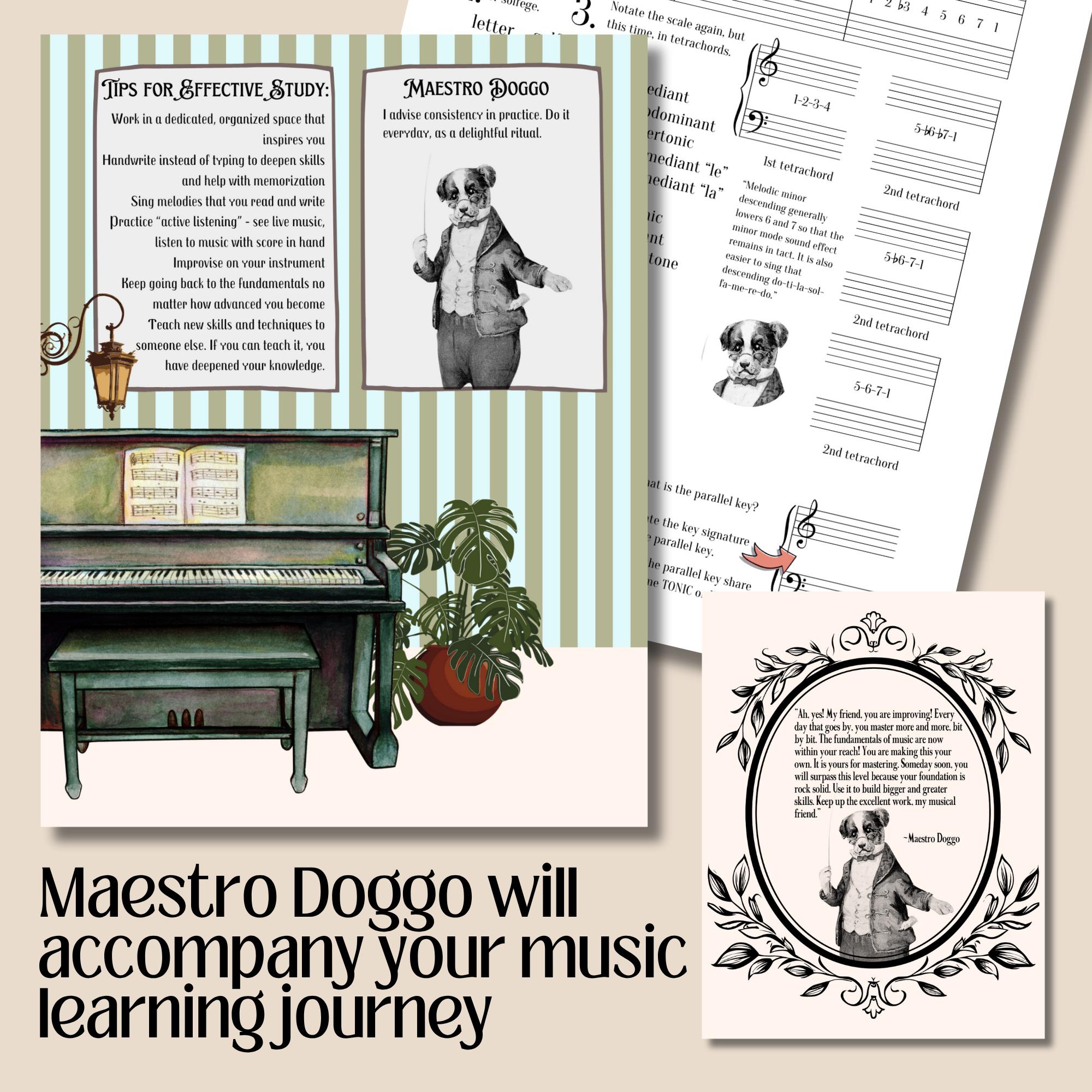 Music Theory Worksheets | 30 Weeks of Assignments, Scales, Key ...