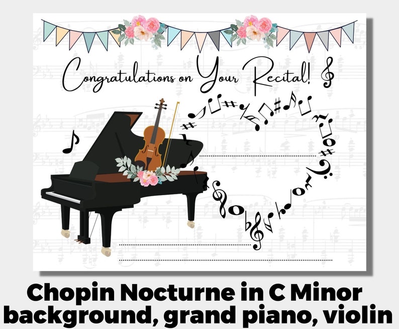 15 Printable Music AWARDS, Piano Recital, Violin Recital, Multi-use ...