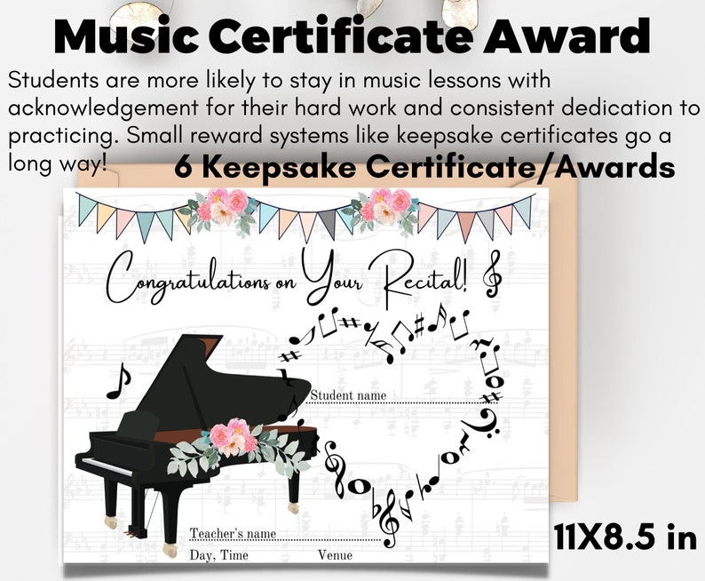 22 Editable Piano Recital Certificate Trifold Program - Etsy Australia