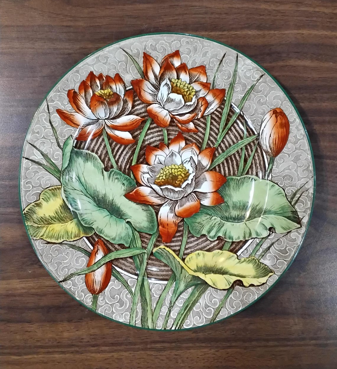 Wedgwood Water Lilly Plate Made in Etruia, England - Etsy