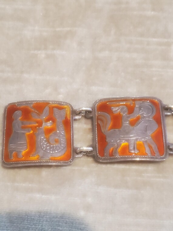 David Anderson Enamel and Sterling Fairy Tale Bracelet - Gem