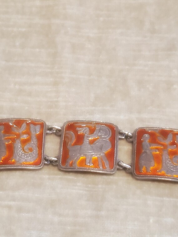 David Anderson Enamel and Sterling Fairy Tale Bracelet - Gem