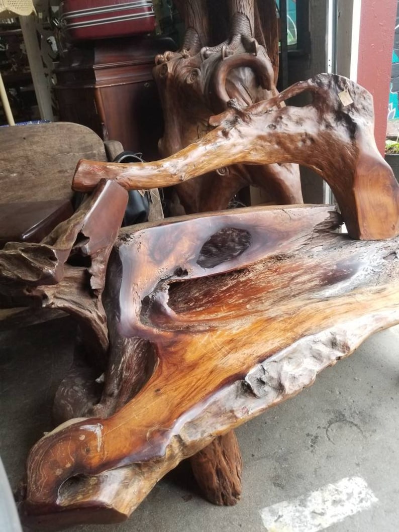 Amazing Mahogany Hand Made Bench From Philippines - Etsy