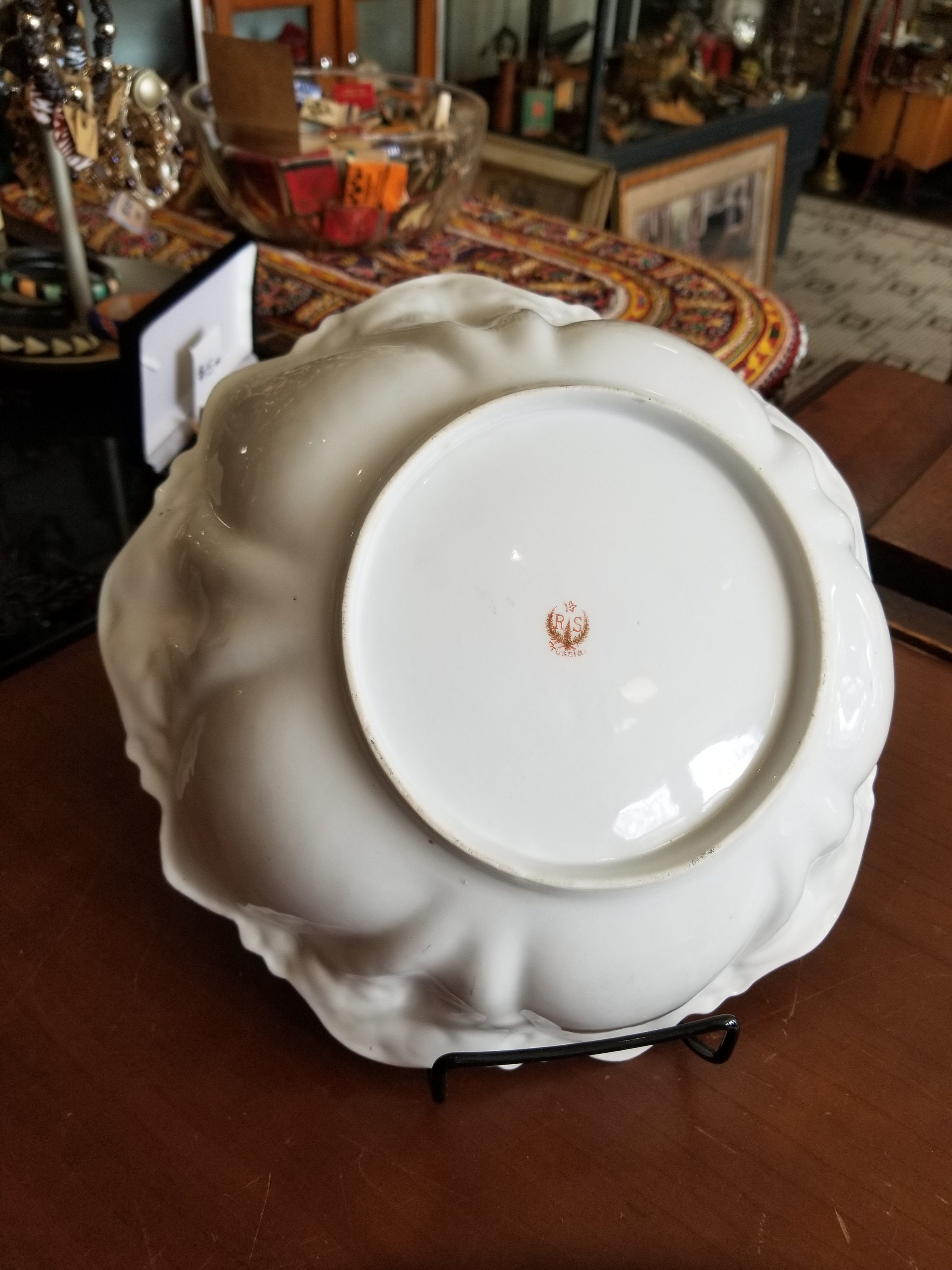 Prussian Hand Painted Porcelain Bowl - Etsy