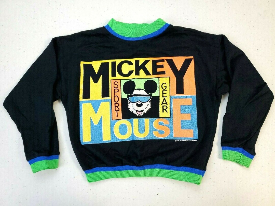 Walt Disney Mickey Mouse Vintage 80s Jog Togs Sport RARE Sweatshirt ...