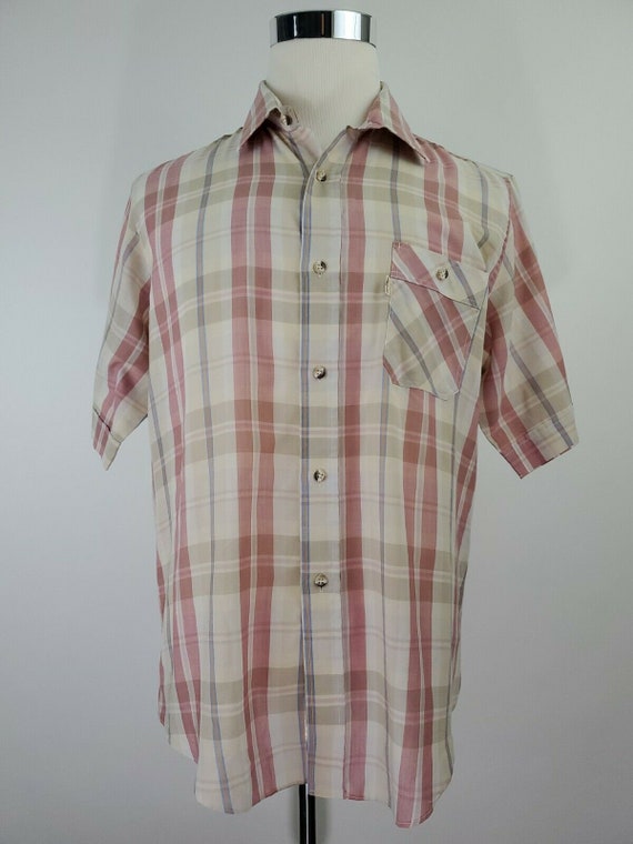 Levi's White Tag 1970s 1980s Vintage SS 70s Pastel Pl… - Gem