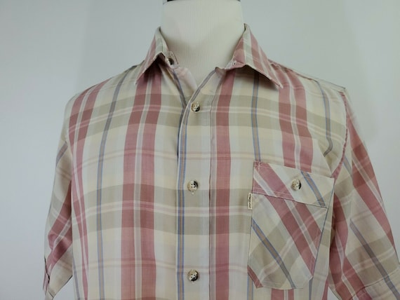 Levi's White Tag 1970s 1980s Vintage SS 70s Pastel Pl… - Gem